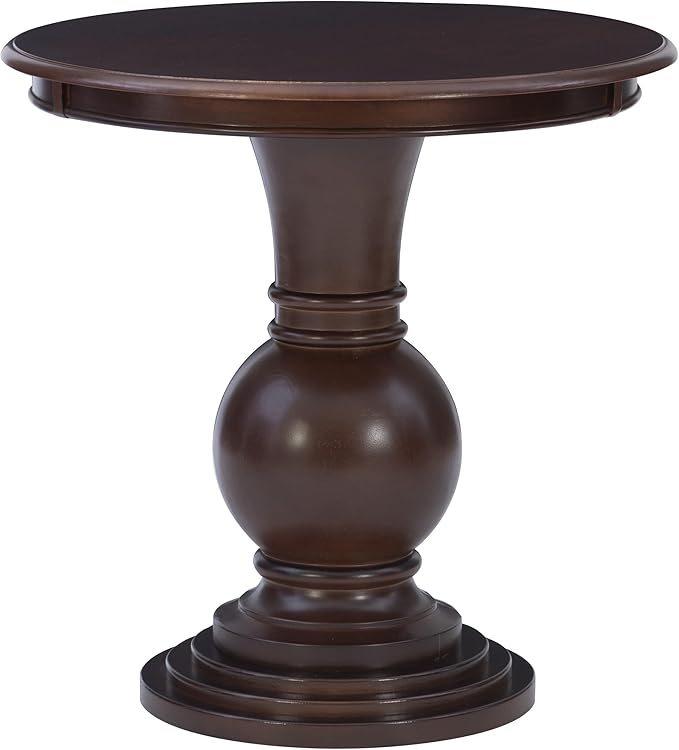 Amazon.com: Powell 809-350 Espresso Round Accent Table 26"L x 26"W x 26 ...