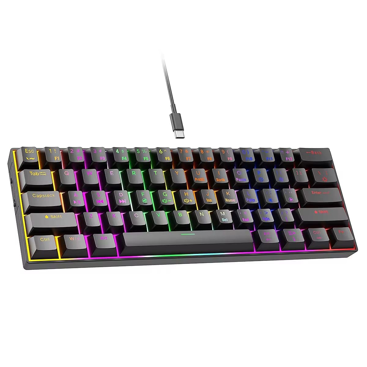 Buy Dr Luxur® DARKFIRE 60% Wired RGB Mechanical Keyboard, OUTEMU ...