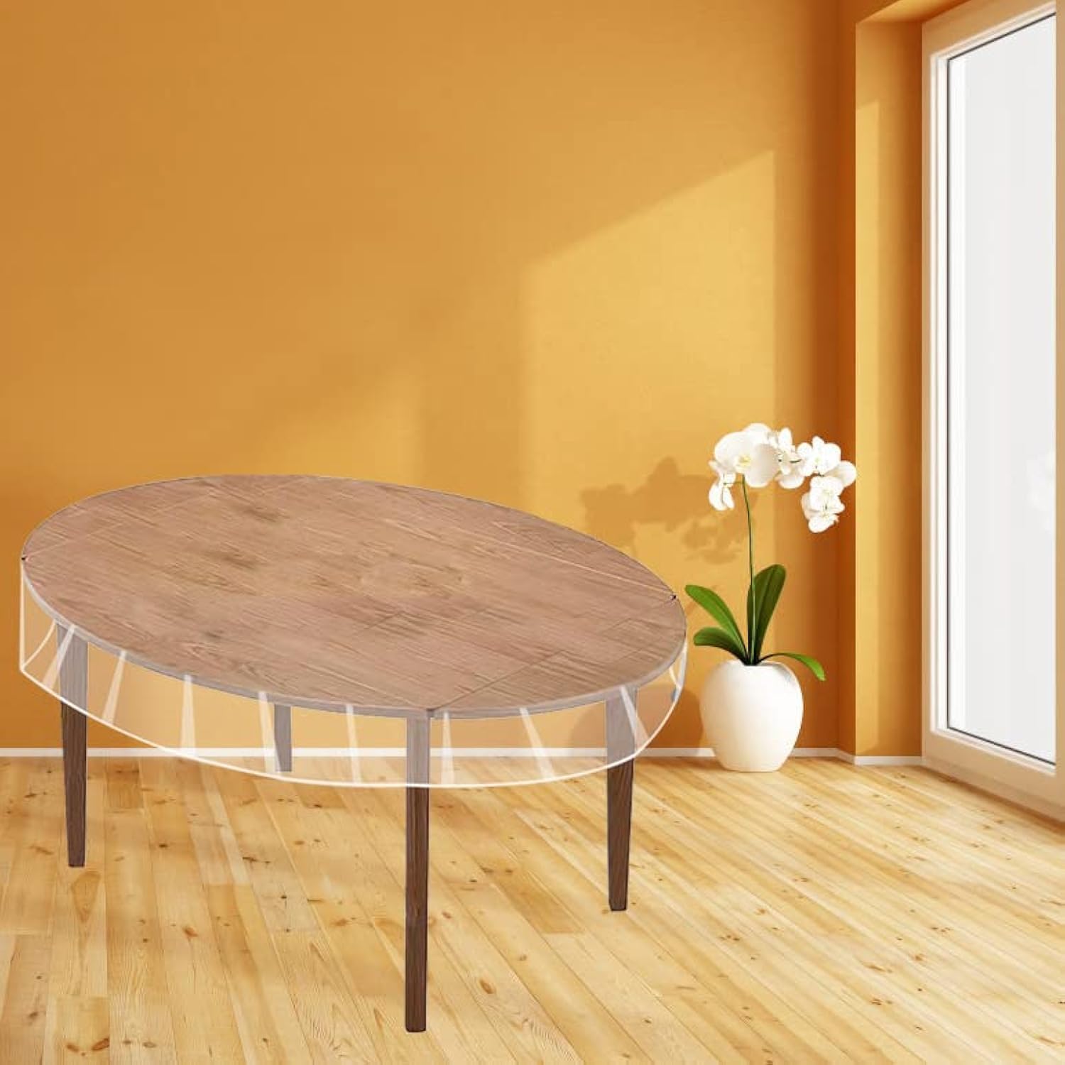 Clear Transparent Vinyl Plastic Table Cover Transparent Anti Fouling