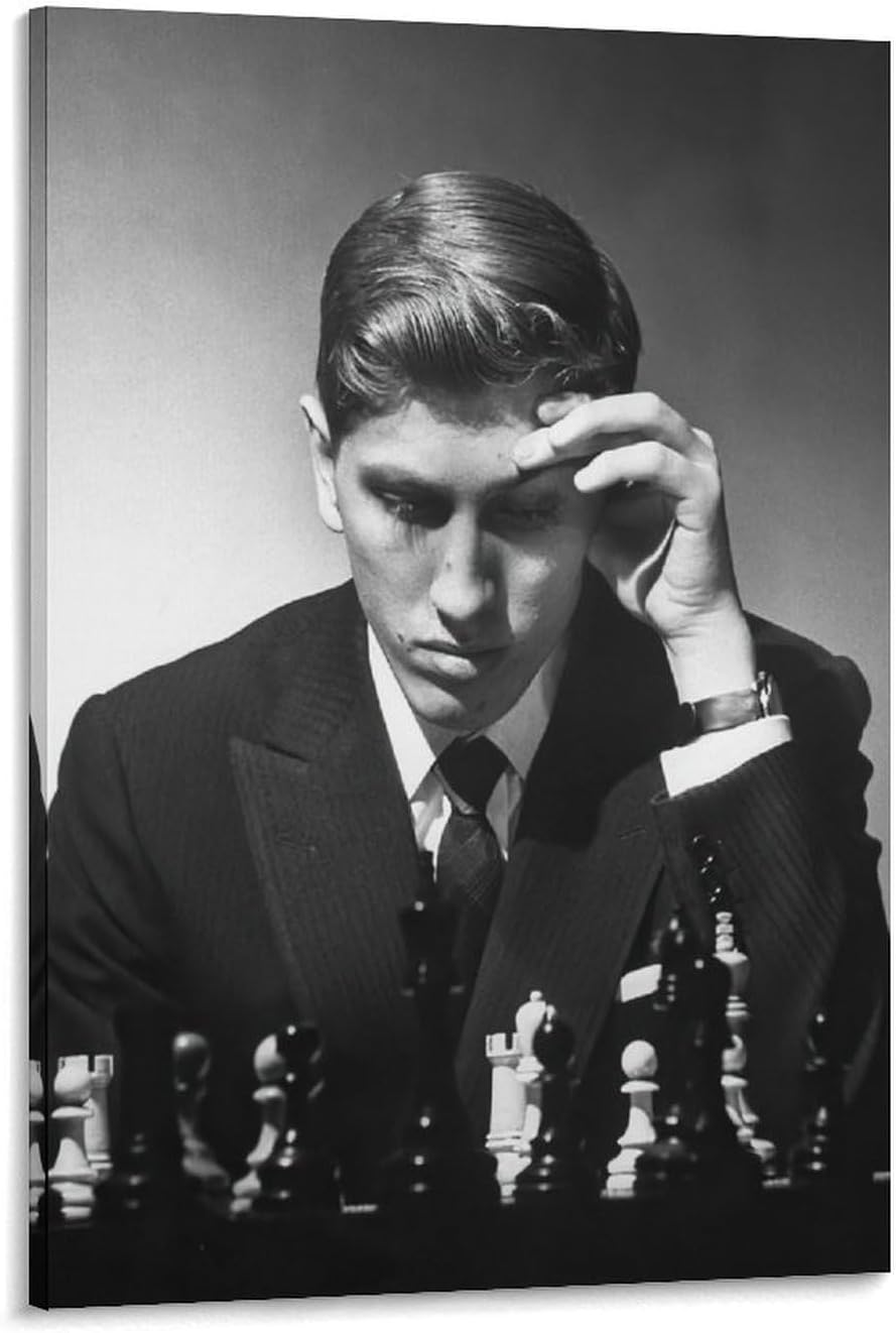 Amazon.com: Bobby Fischer American Chess Grandmaster Poster Canvas Wall ...