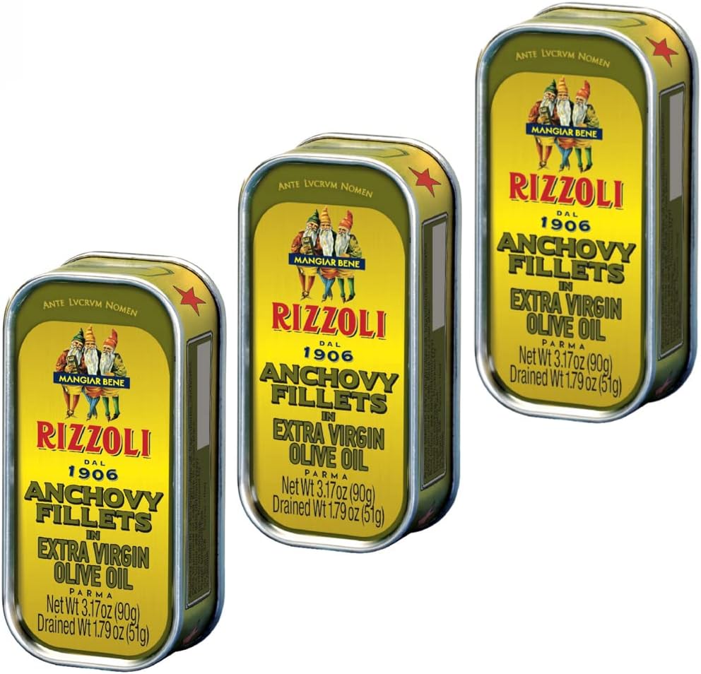 Amazon.com : Rizzoli Anchovy Fillets in Extra Virgin Olive Oil ...