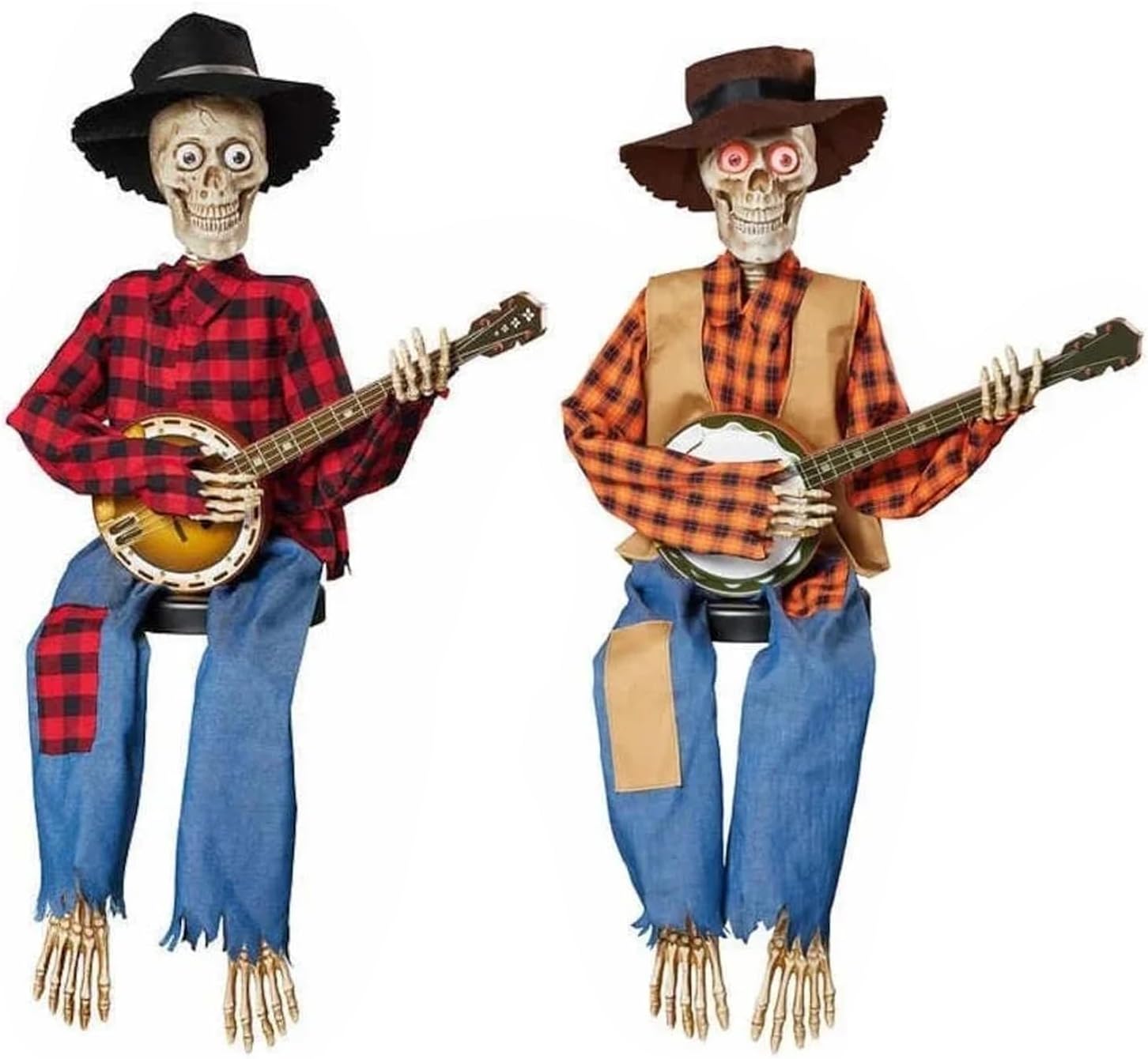 Amazon.com: Funny Animated Dueling Banjo Skeletons, Halloween Fall ...