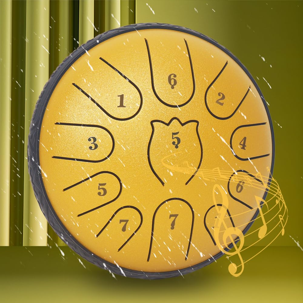 Amazon.com: Rain Drum for Outside Garden,Steel Tongue Drum 6 Inche 11 ...
