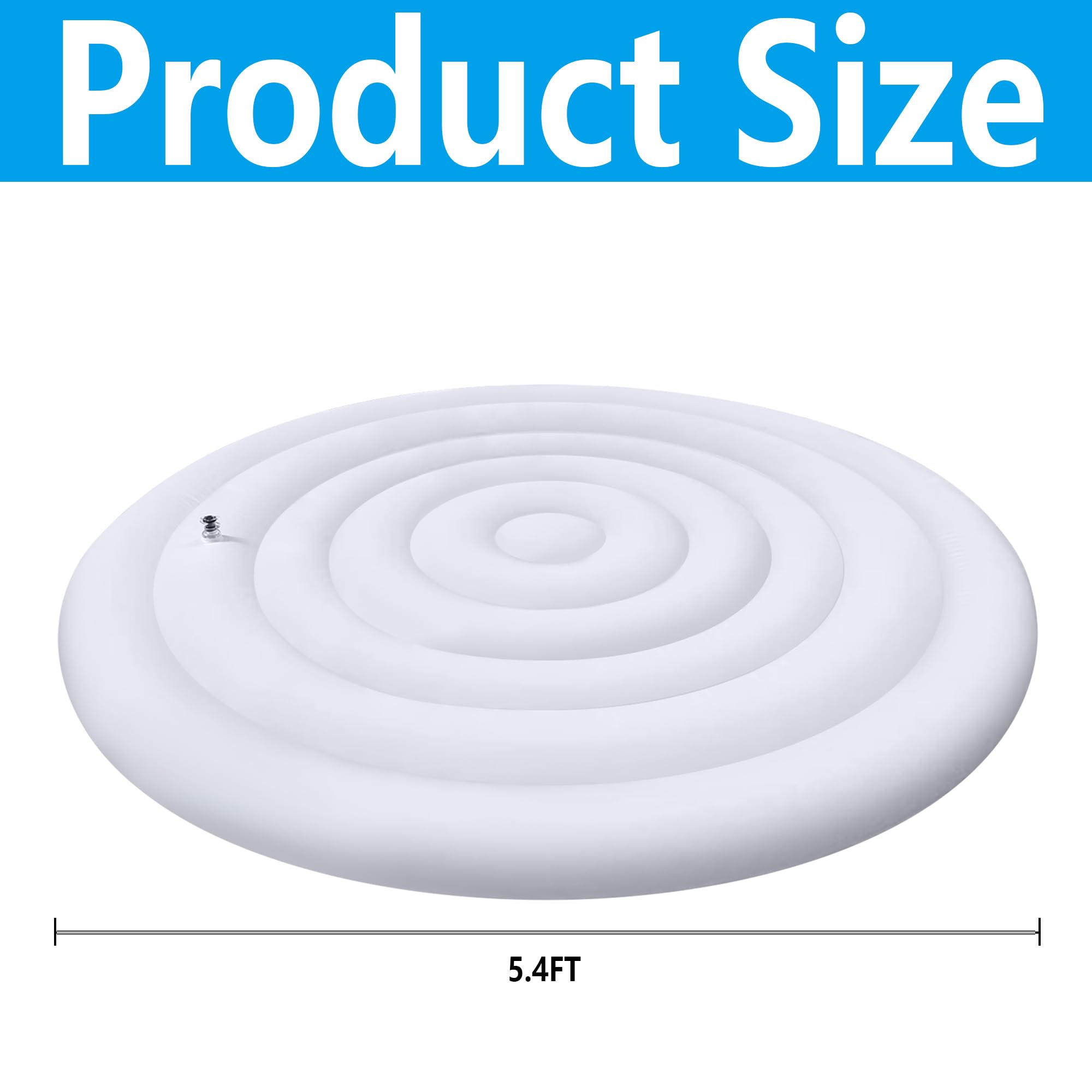 Snapklik.com : 5.4 Ft Inflatable Hot Tub Cover - Energy Saving Lid For ...