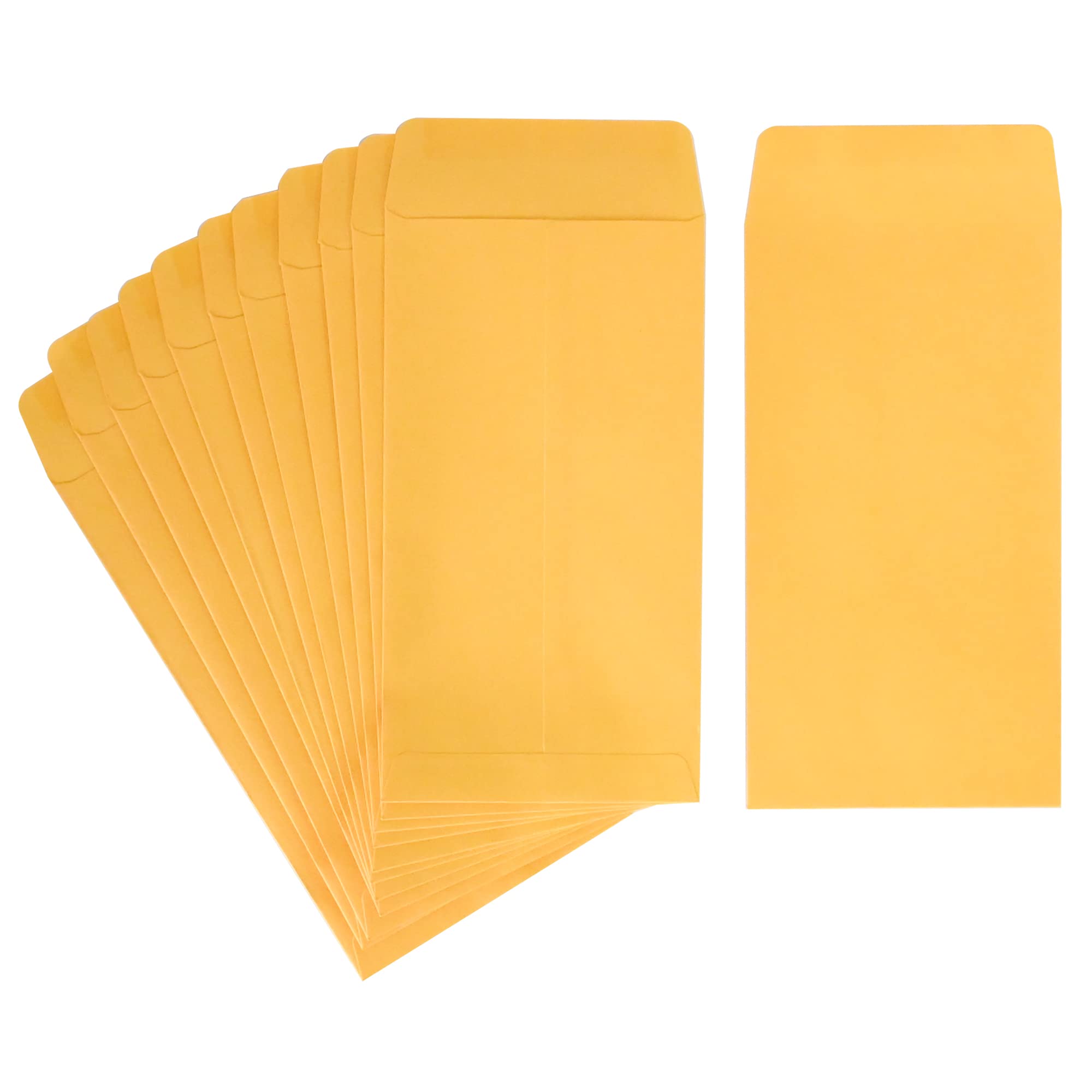 ESSENTIAL #7 100 Piece Cash Envelopes 3.5" x 6.7" with Gummed Flap ...