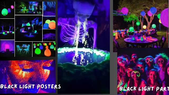 Black Light Party Poster