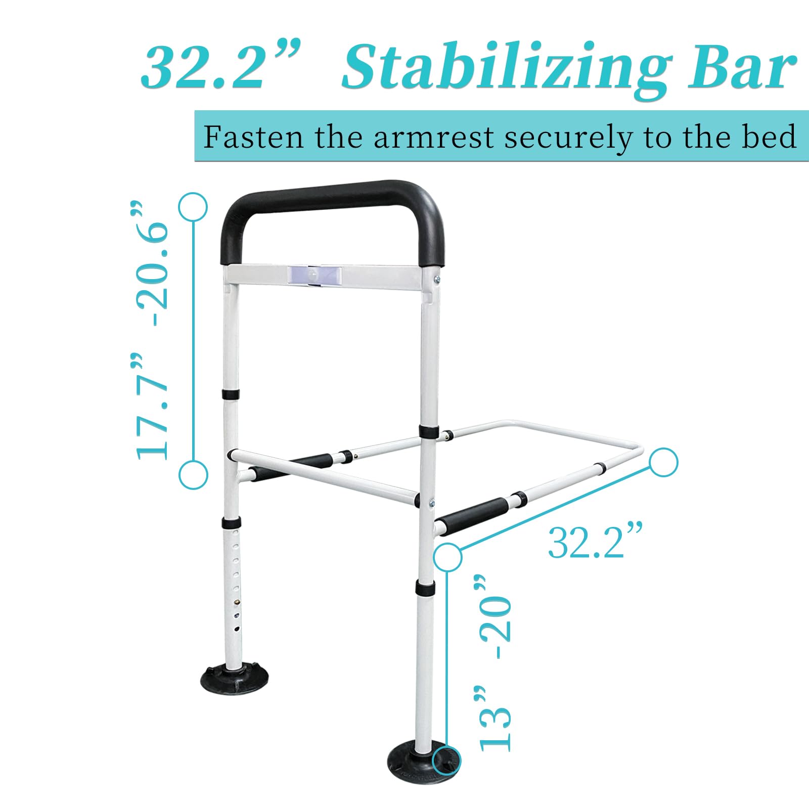 Bed Rails for Elderly Adults Safety with Motion Light Adjustable ...
