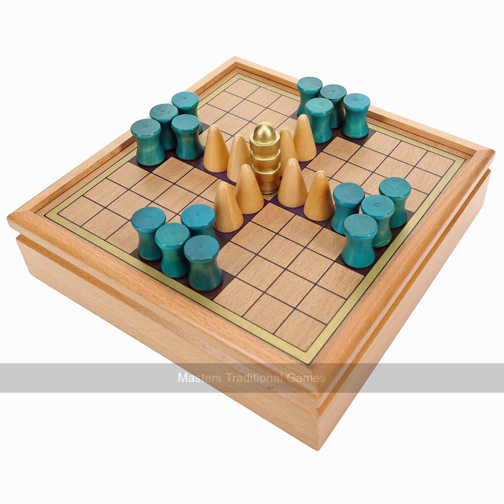 Tablut, Viking Tafl Board Game - Wooden Hnefatafl Game with 9x9 Board ...