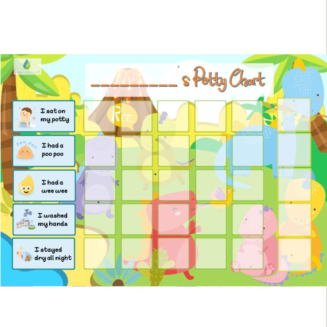 Potty Training Reward Chart Dinosaurs - Toilet Training Star Chart for ...