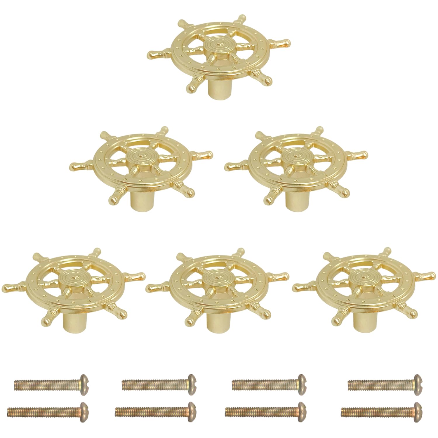 LLDYNW 6 pcs Ship Rudder Handles Ship Helm Cabinet Knobs Ocean Theme ...