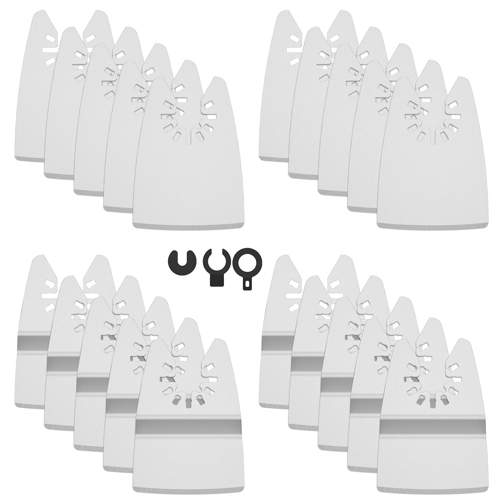 20 Pcs Oscillating Tool Scraper Blades Set, Stainless Steel Flexible ...