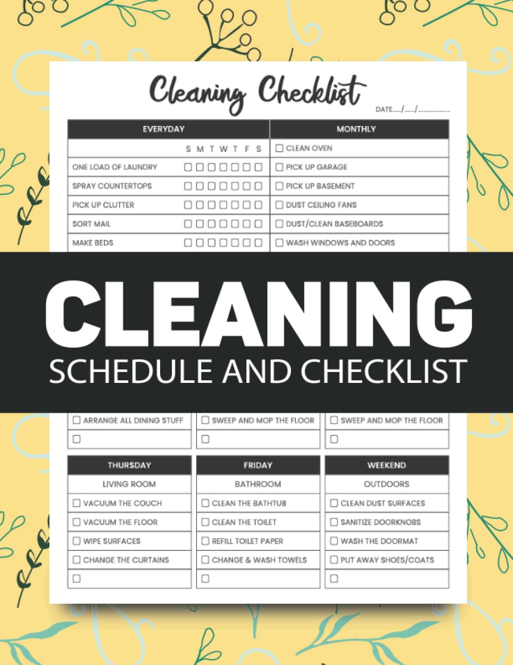 Cleaning Schedule And Checklist Daily Weekly And Monthly Cleaning ...