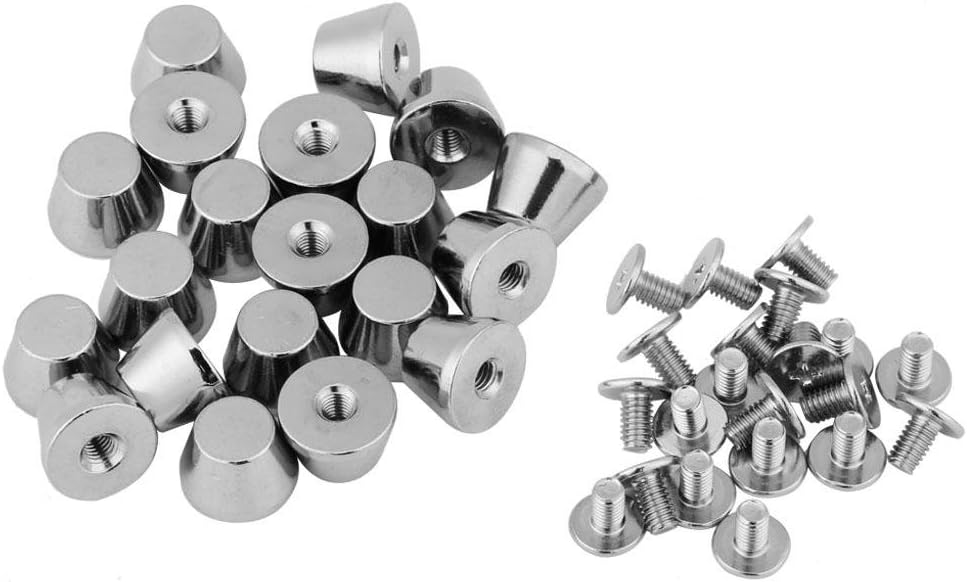 FSSTUD 12 PCS Metal Flat Topped Purse Handbag Feet Nailhead Bag Bottom ...