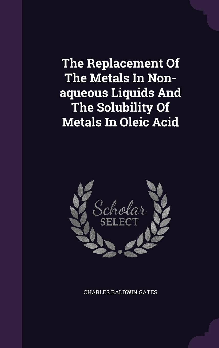 Buy The Replacement of the Metals in Non-Aqueous Liquids and the ...