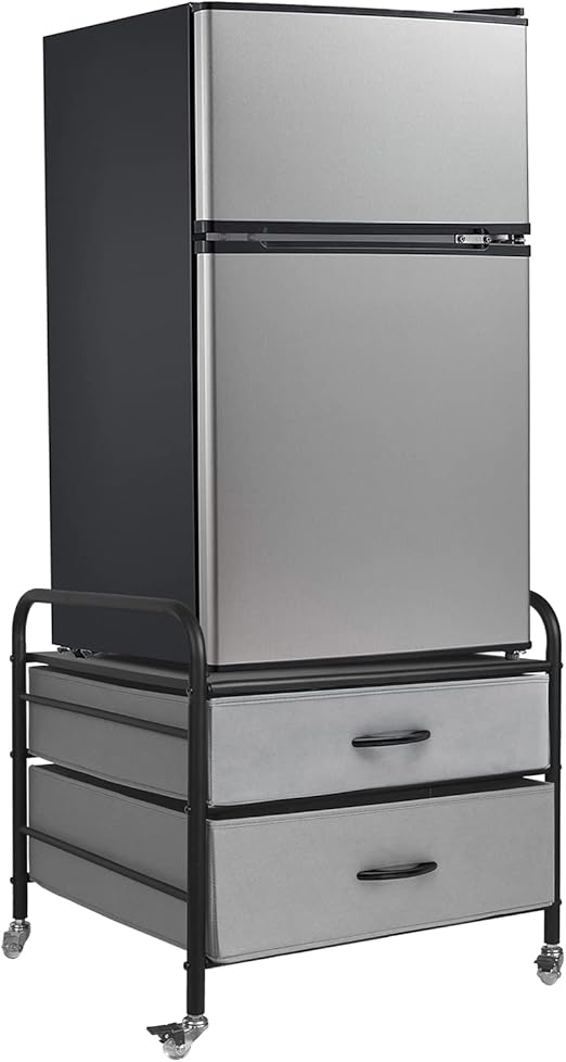 Amazon.com: EazeHome Mini Fridge Stand, Fridge Stand with Storage, 2 ...