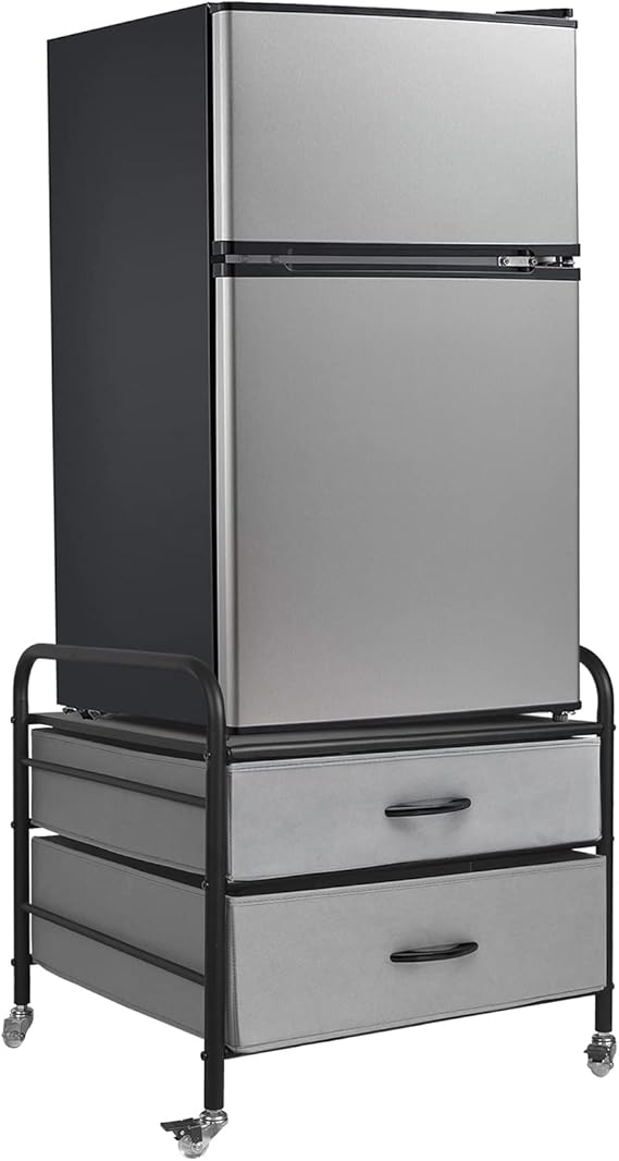 Amazon.com: EazeHome Mini Fridge Stand, Fridge Stand with Storage, 2 ...