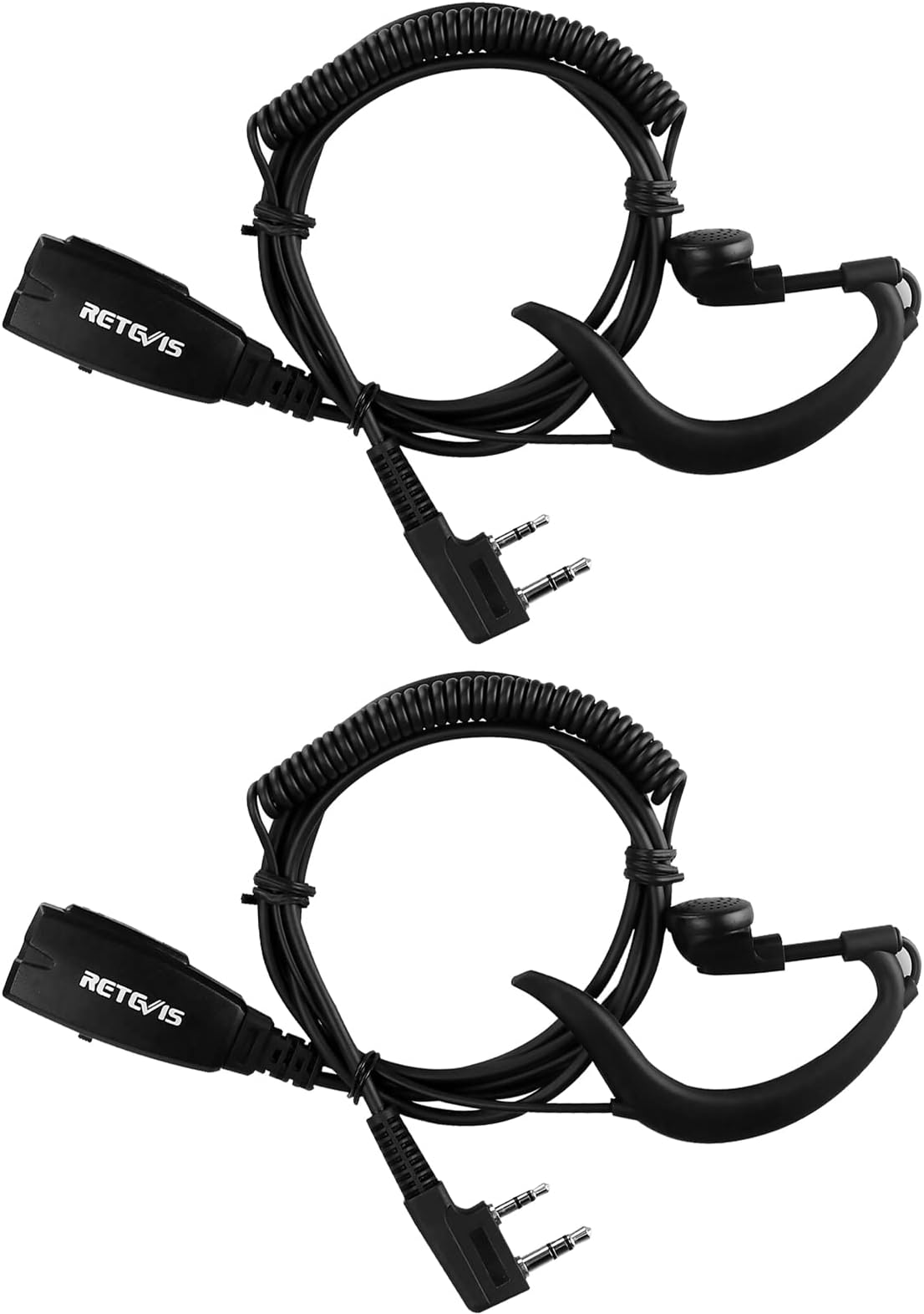 Amazon.com: 24 Pcs Radio Headset with Mic 2 Pin D Shape Walkie Talkie ...