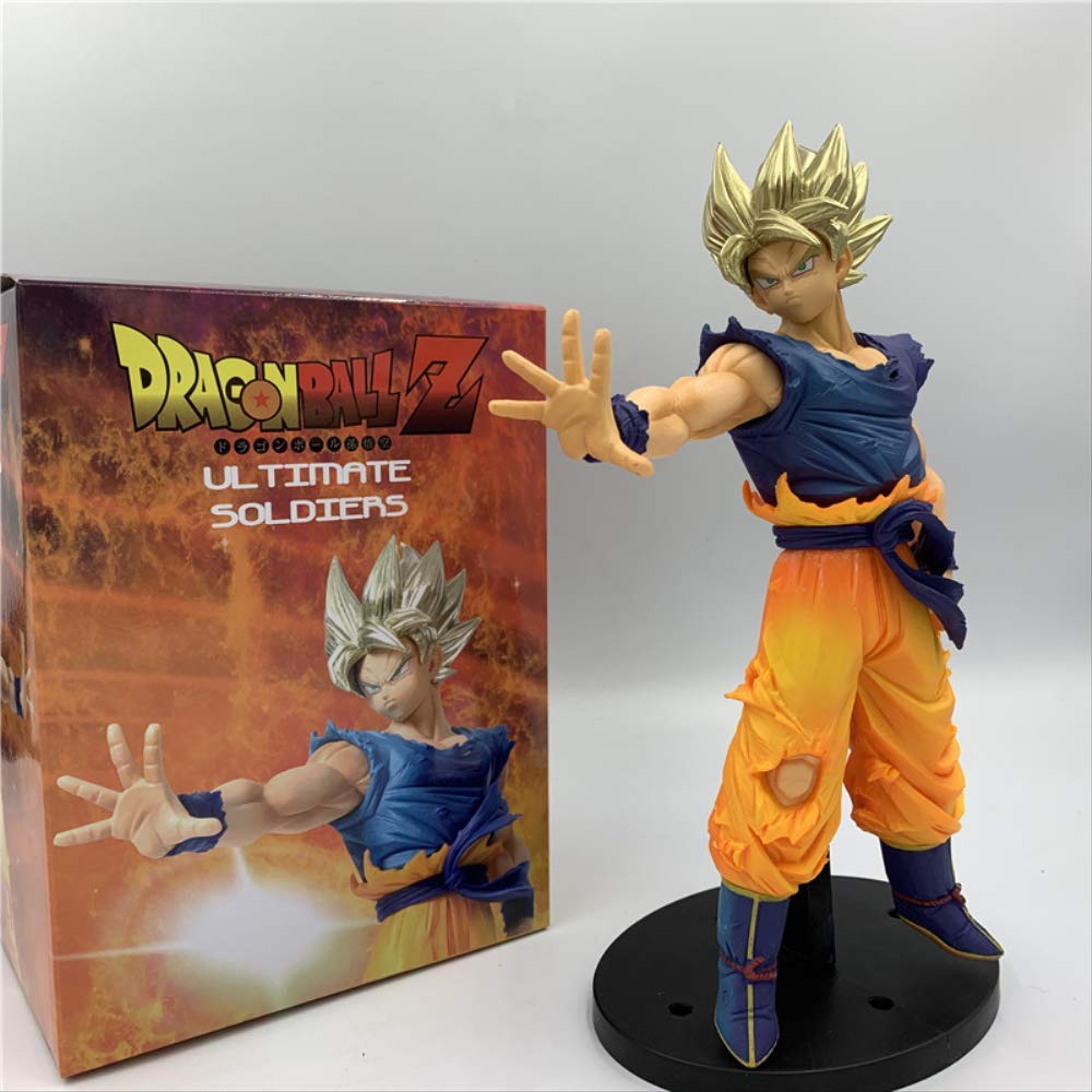 Buy Dragon Ball Z Big Goku Super Saiyan Awakening Golden Hair Pvc ...