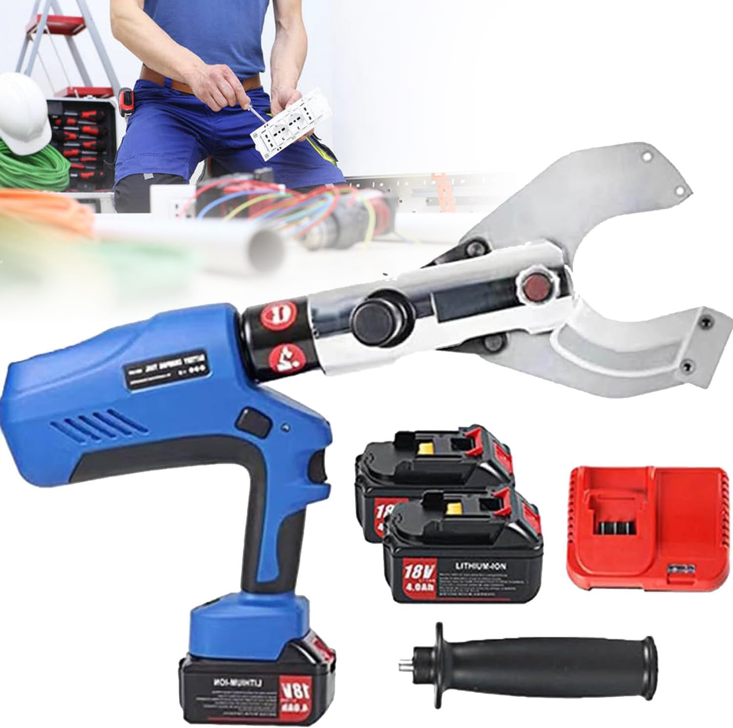 Amazon.co.jp: Battery Cable Cutter, 120KN/160KN Hydraulic Cable Cutter ...