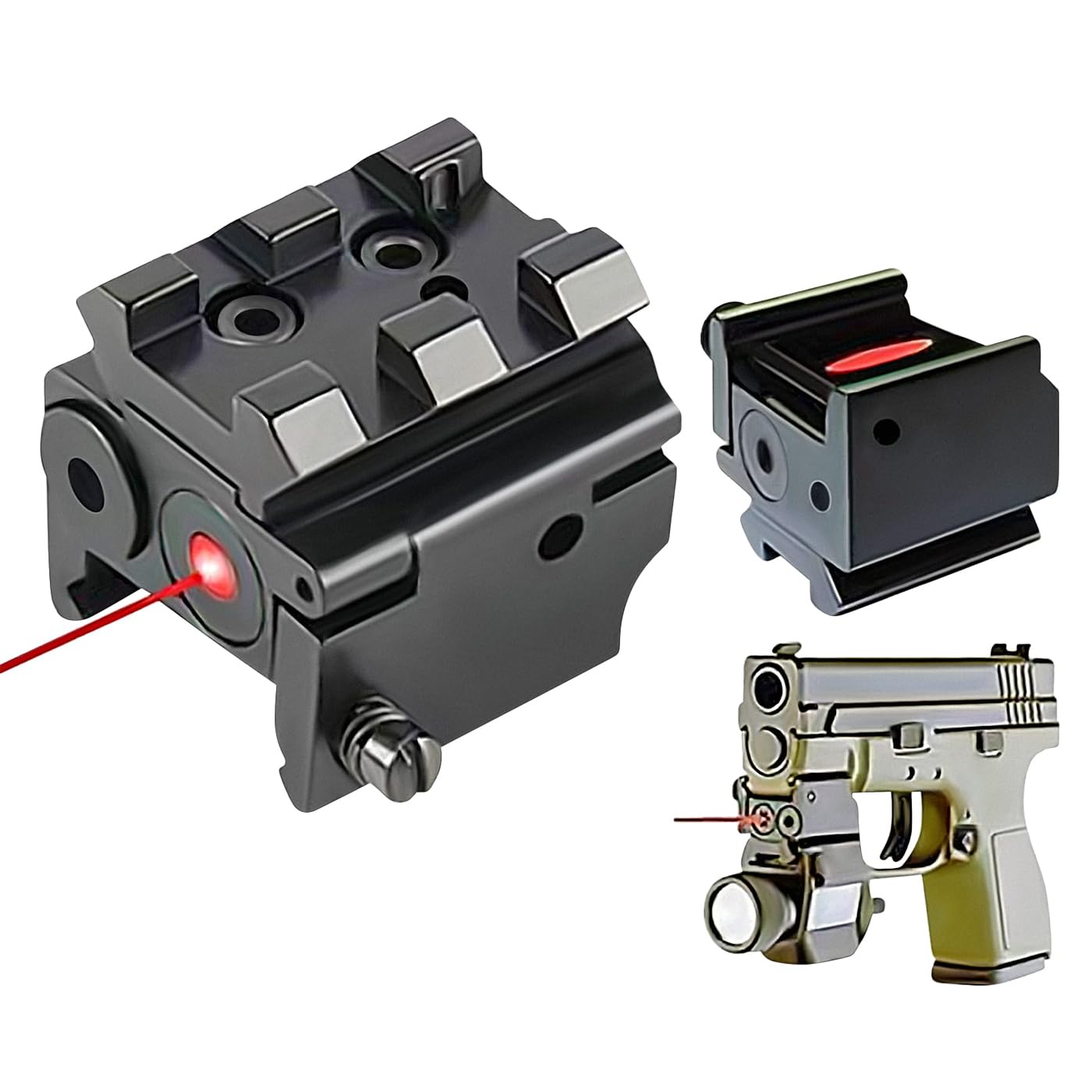 Amazon.com : 360 Tactical Mini Adjustable Compact Red Dot Laser Sight ...