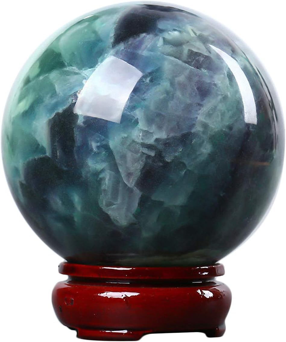 Amazon.com: Natural Fluorspar Glowing Stone Rocks Round Feng Shui Decor ...