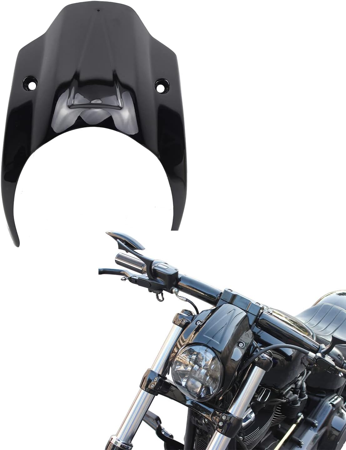 Amazon.com: POWER JAMES 100% Black Fiber Glass Outer Headlight Fairing ...