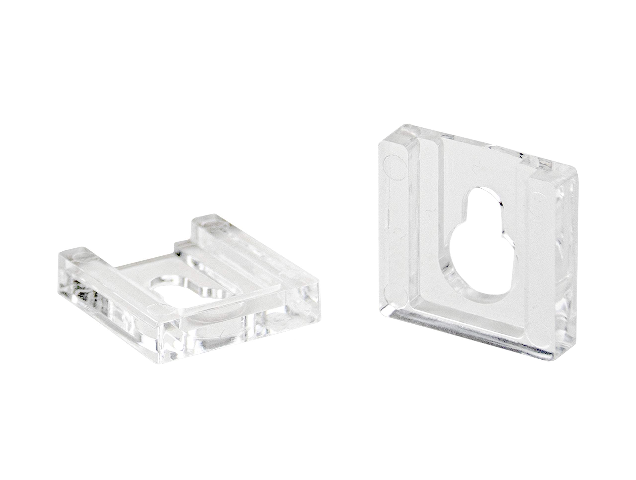 25 Pack Acrylic Keyhole Attachments 3/8" Clear Hanging Hardware for ...