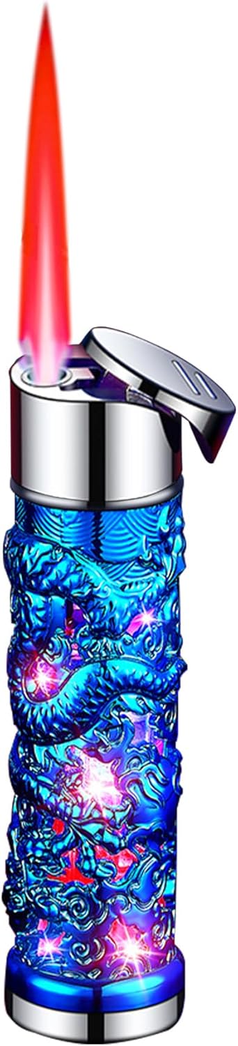 Amazon.com: Dragon Torch Lighter, Windproof Red Jet Flame Butane ...