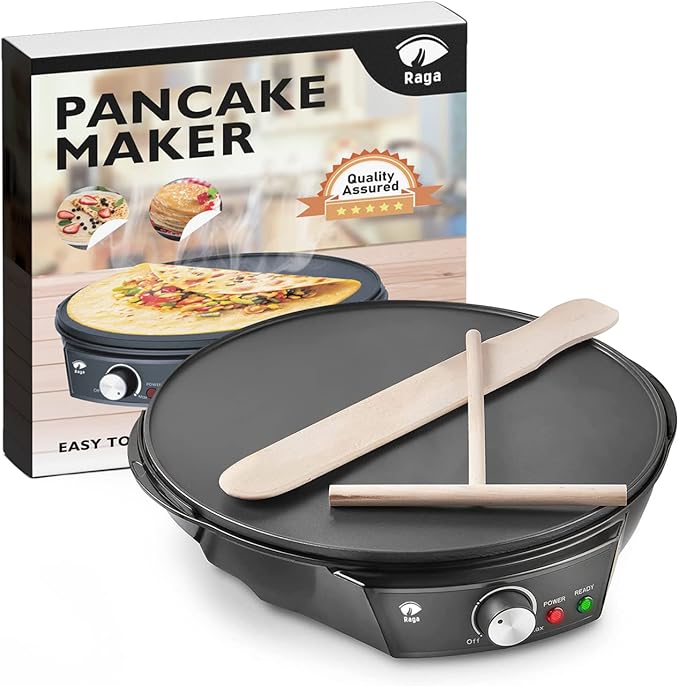 Raganet, Crepera Eléctrica de 30cm (12 Pulgadas), Con Plancha ...