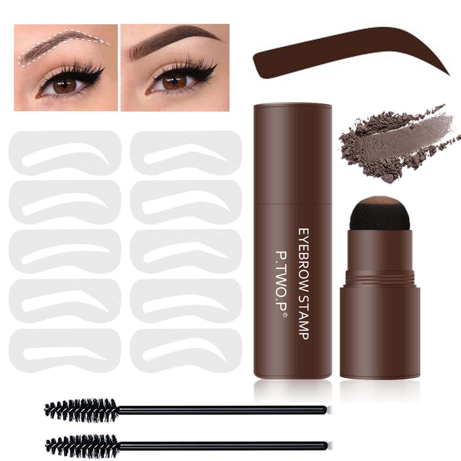 Eyebrow Stencil Kit - Eyebrow Stamp Stencil Kit - Waterproof Brow Stamp ...