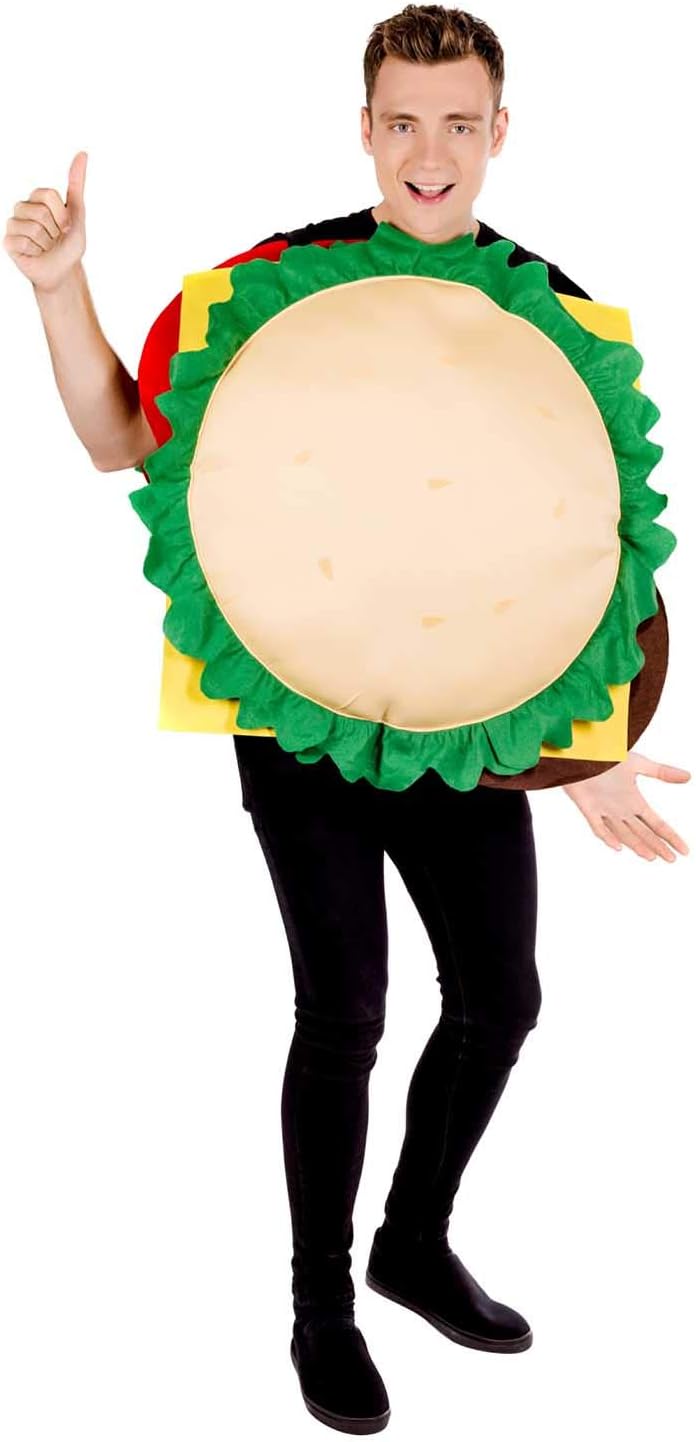 Amazon.com: Fun Shack Hamburger Costume Fast Food Funny Halloween ...