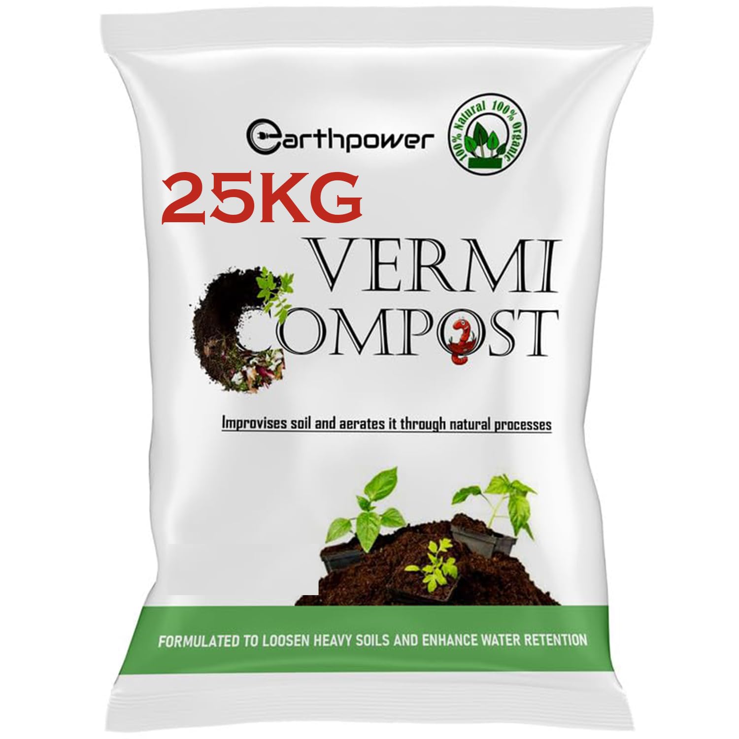 EARTHPOWER vermicompost for plants 25kg |compost for plants home garden ...