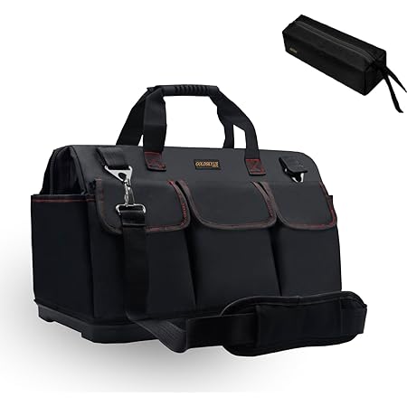 GoldskyUS 22-Inch Wide Mouth Bottom Tool Bag Heavy Duty Waterproof Tool ...