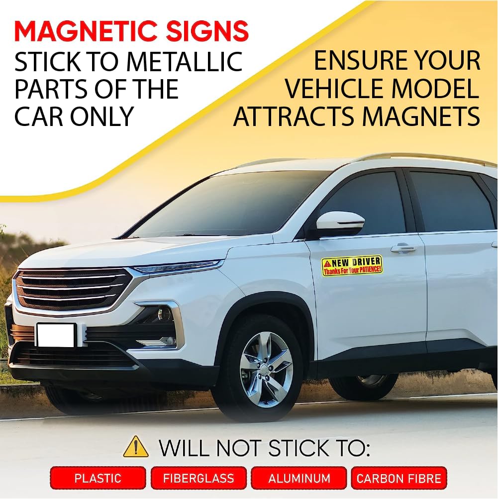 Snapklik.com : New Driver Car Magnet Sticker Signs - Essential Student ...