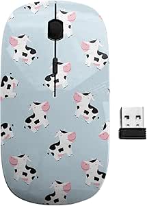 Amazon.com: sanacci 2.4GHz USB Wireless Mouse, Cute Cow Pattern ...