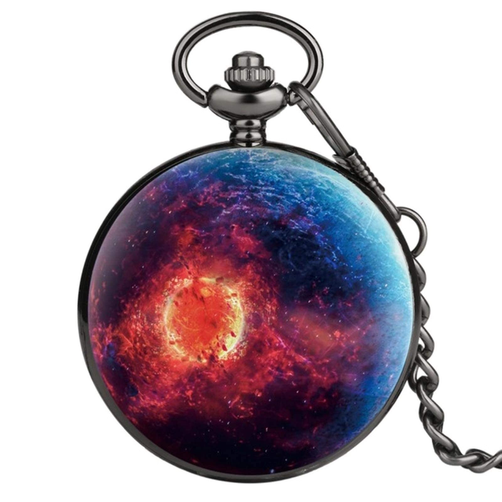 Buy 8 Types Starry Sky Vortex Aurora Quartz Pocket Watch Route ...