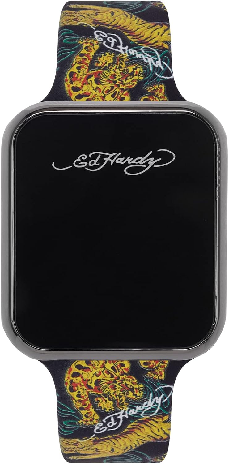 ED HARDY Singles Reloj digital con movimiento de cuarzo para hombre ...