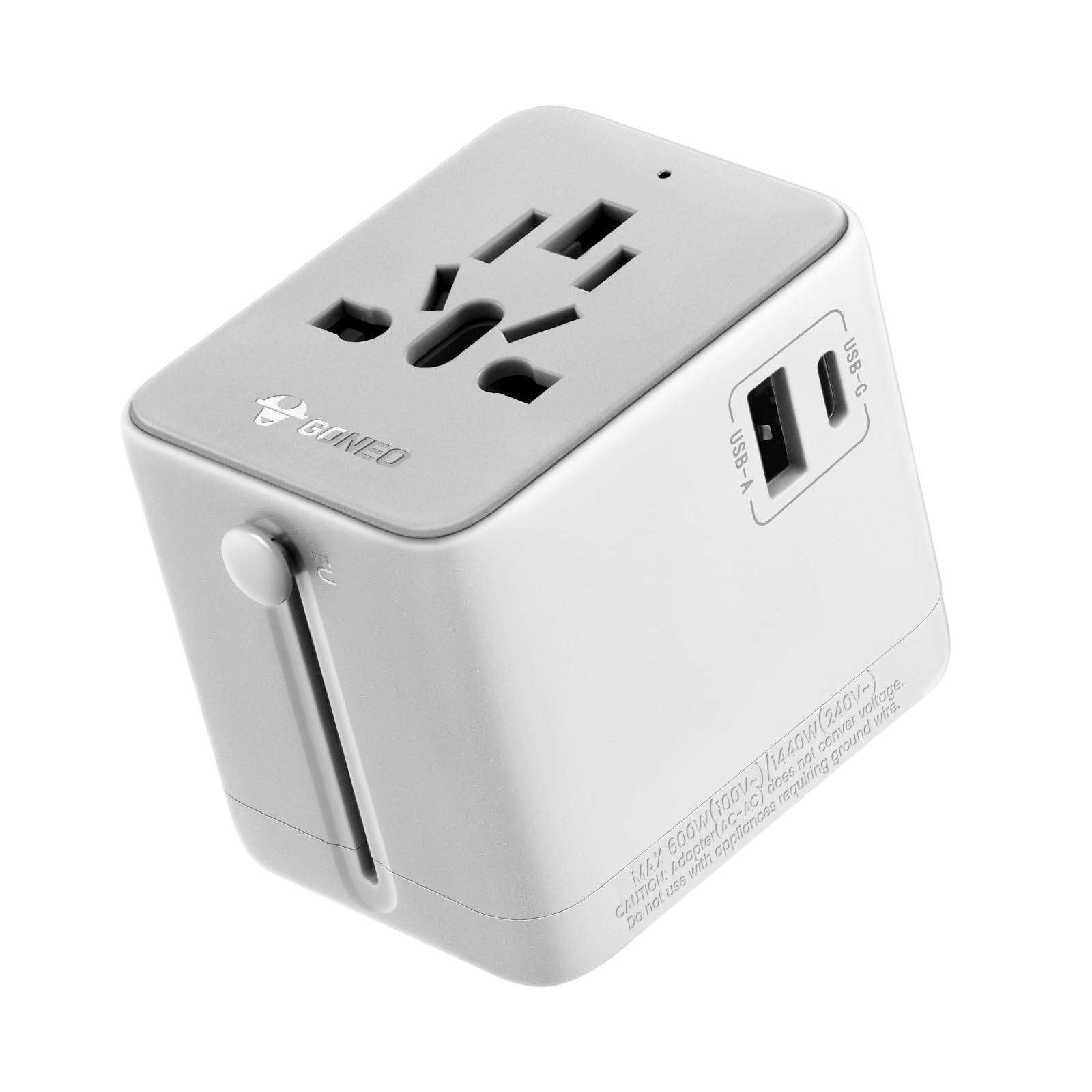 GONEO Travel Adapter Worldwide Universal Plug No Fuse Required with 2 ...