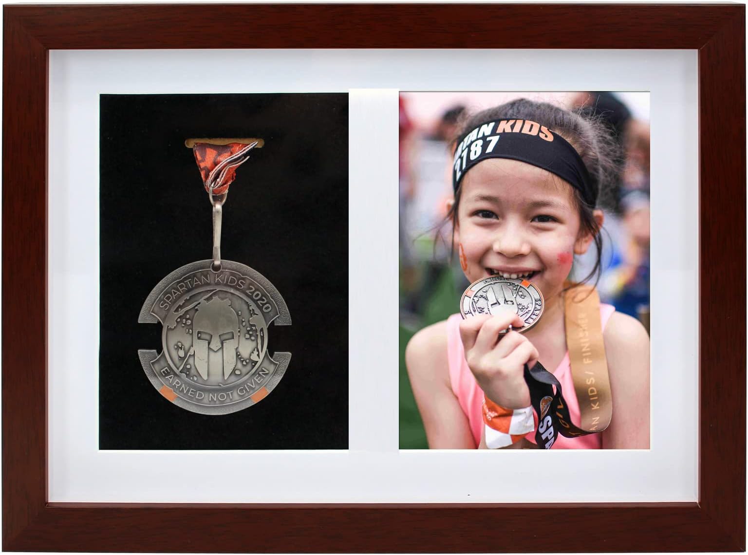 Amazon.com: Medal Display Shadow Box Frame for Single Medal & Photo ...