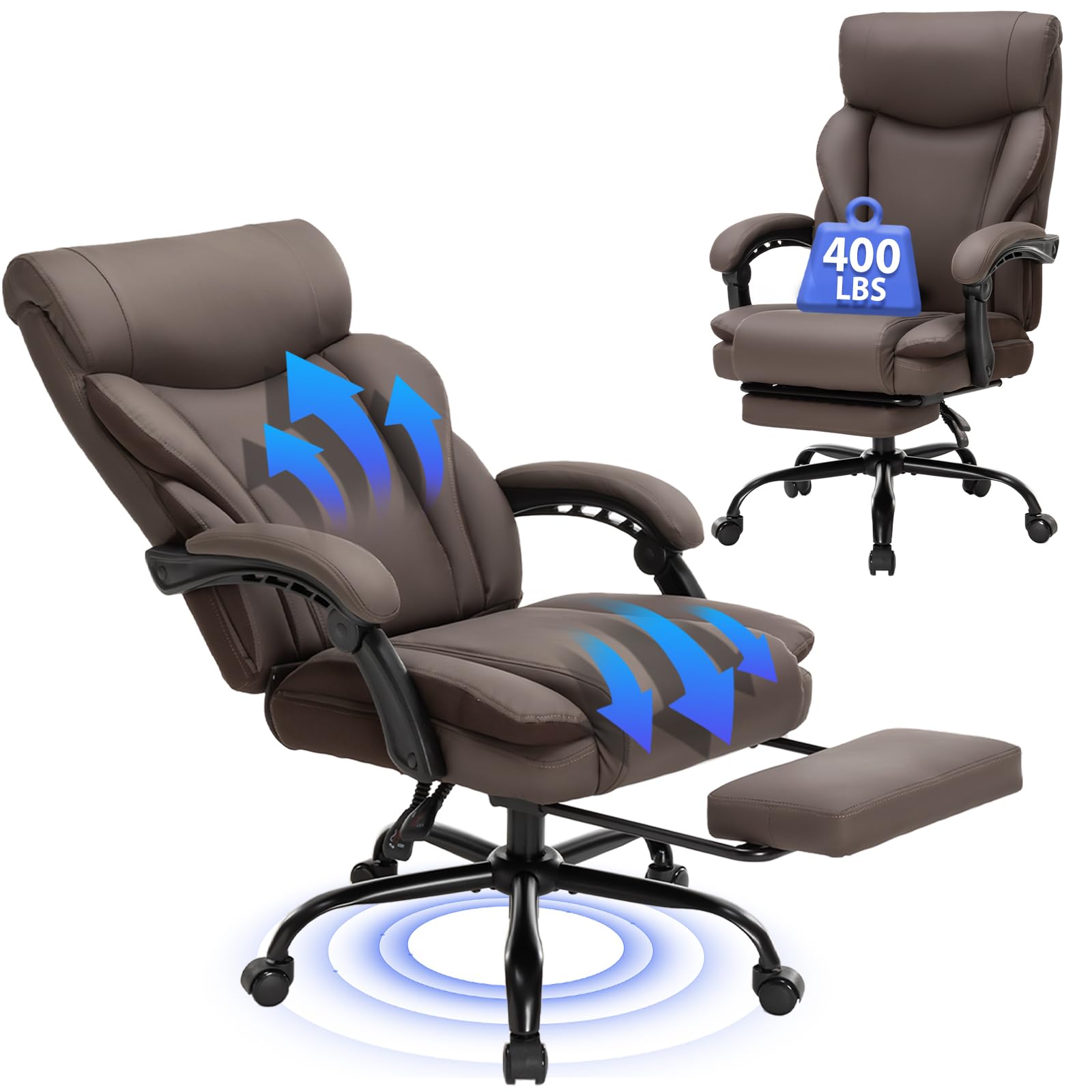 Amazon.com: ZSQN Executive Office Chair Big and Tall Office Chair ...
