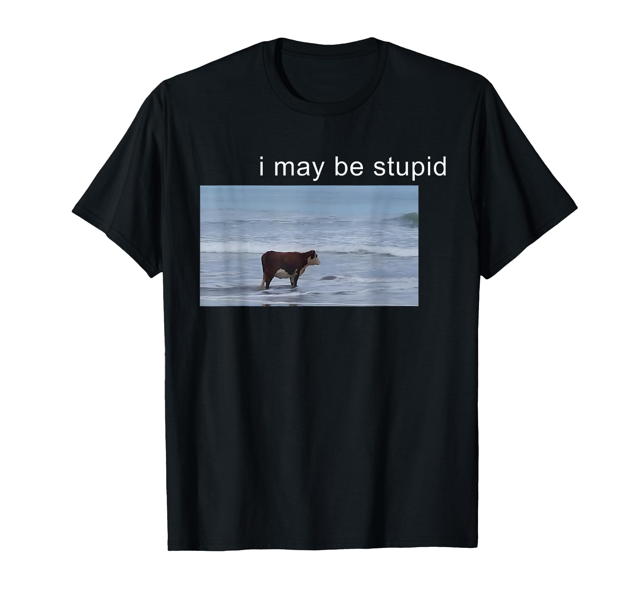 Amazon.com: I May Be Stupid Funny Cow Oddly Specific Dank Meme T-Shirt ...