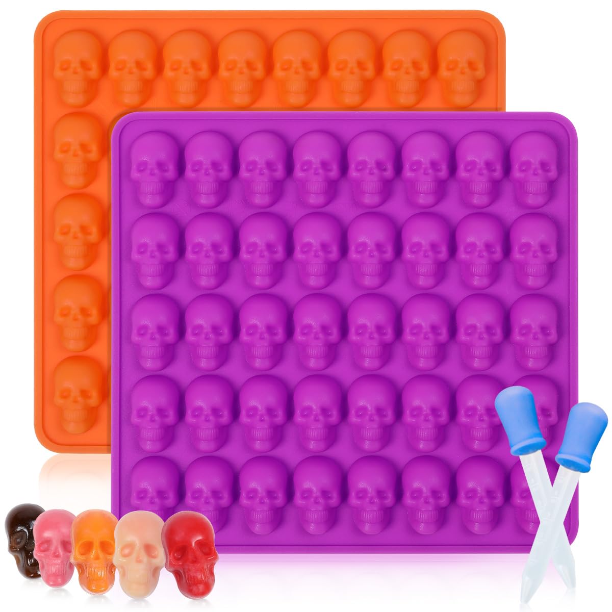 Amazon.com: Skull Molds for Baking, Halloween Silicone Molds, Skull ...