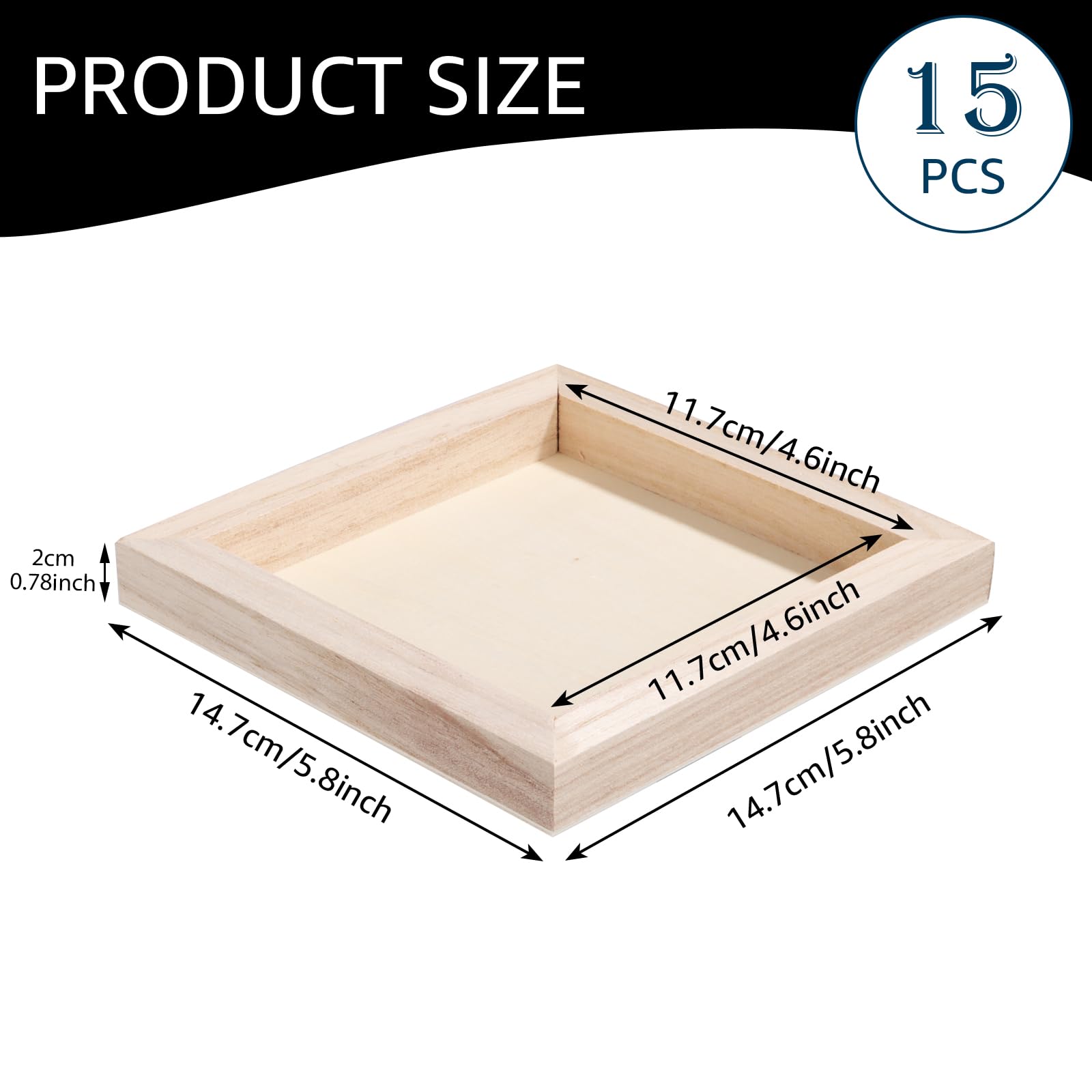Snapklik.com : ABuff 15 Pack Wood Panels 6x6 Inch 3/4 Deep Wood Panel ...