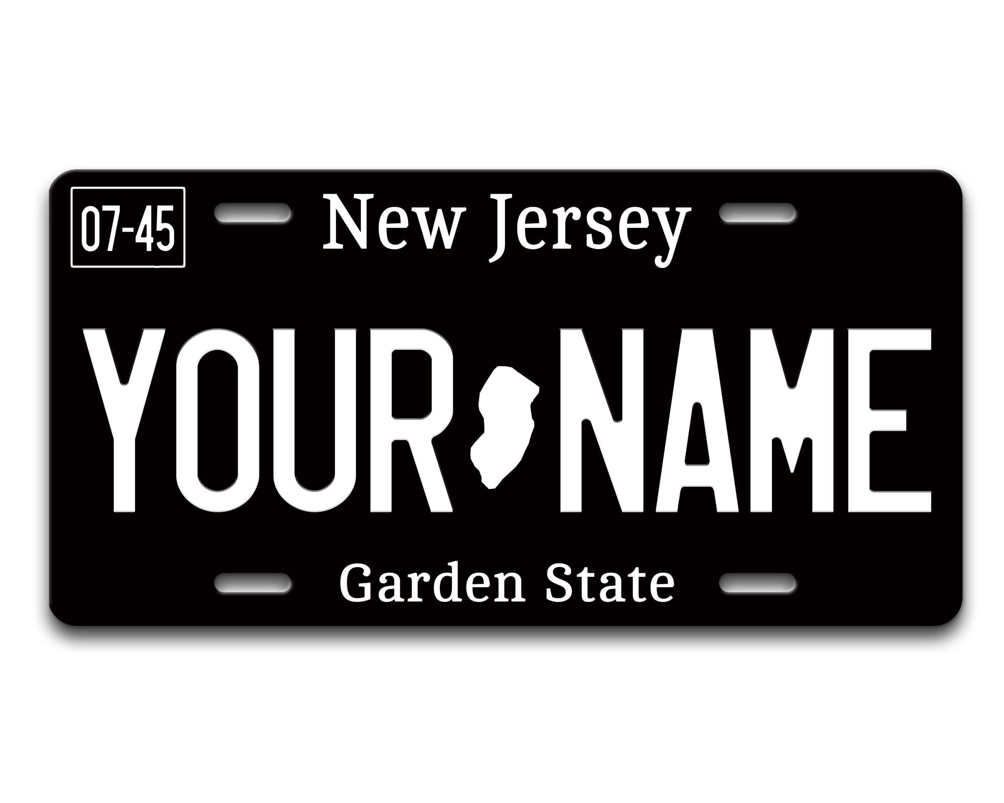 Amazon.com: Bleu Reign Personalized License Plate Sign - New Jersey ...