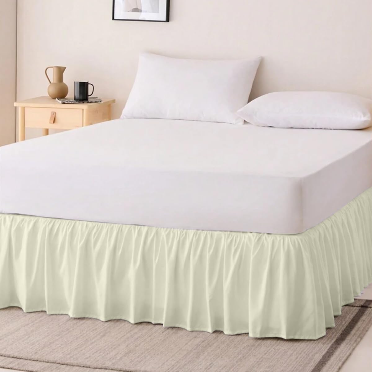 Gold Star Bedding Plain Dyed Poly Cotton Soft Frilled Base Valance ...