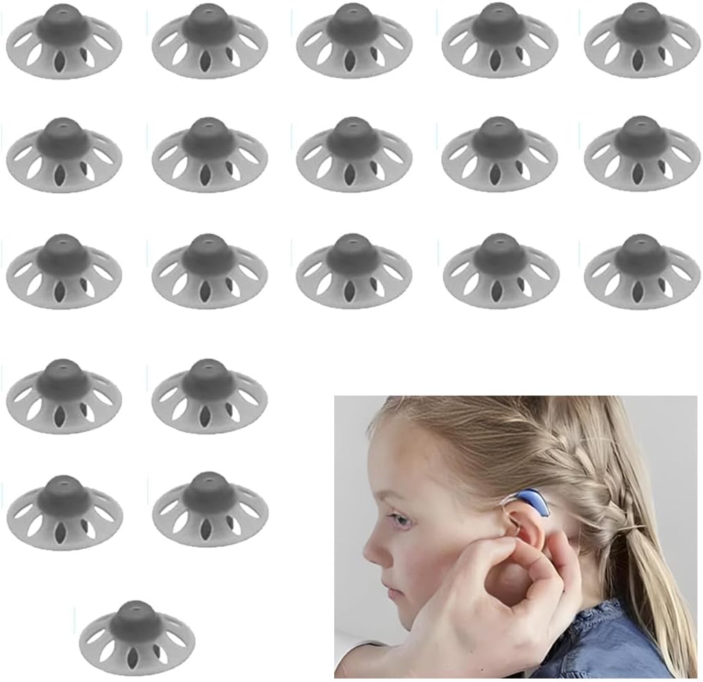 20 Pcs Hearing Aid Domes, Open Soft Silicone Umbrella Washable ...