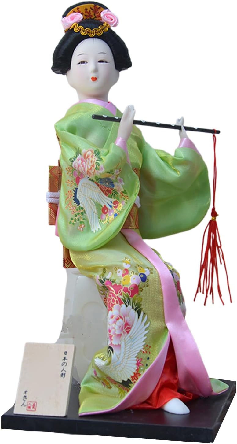 12inch Traditional Kimono Dolls Geisha Decorative Figure for Japanese Styles Dining and Home ...