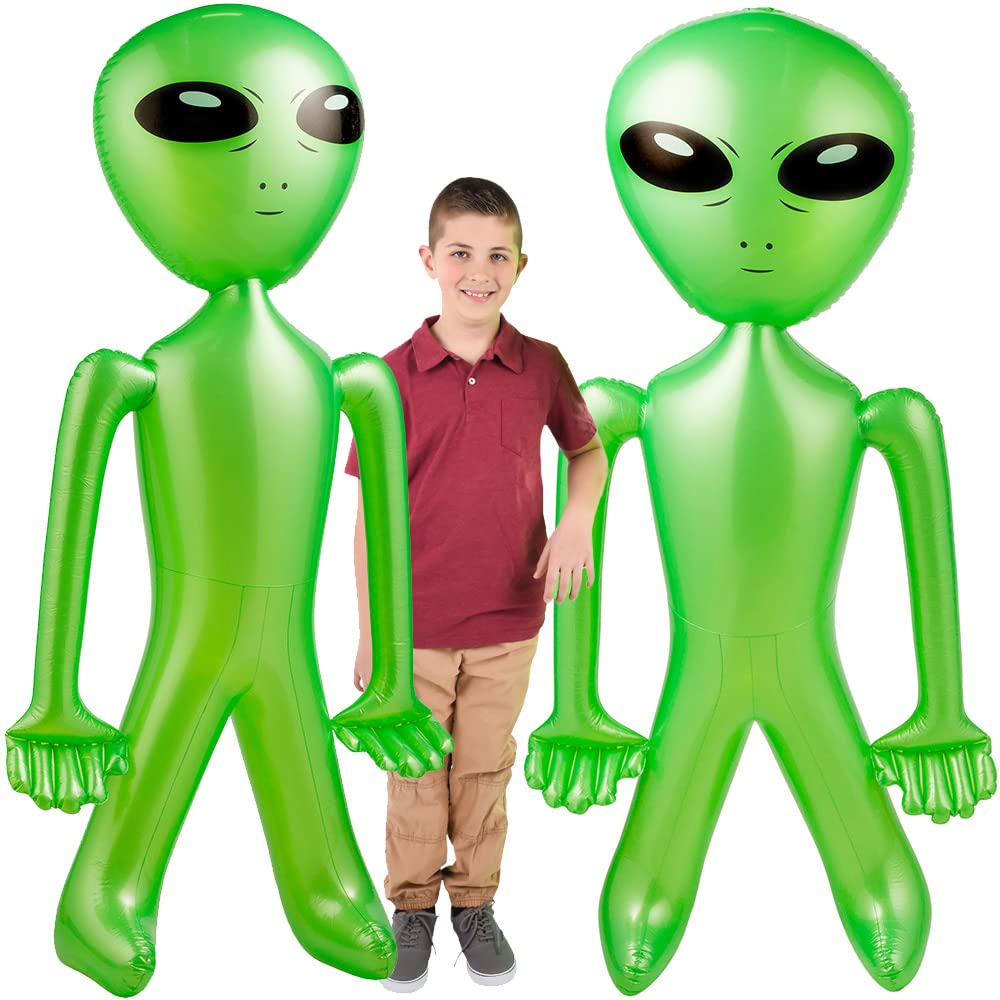 Buy Bedwina Giant Alien Inflatable - Pack of 2 - Jumbo Green Alien, 60 ...