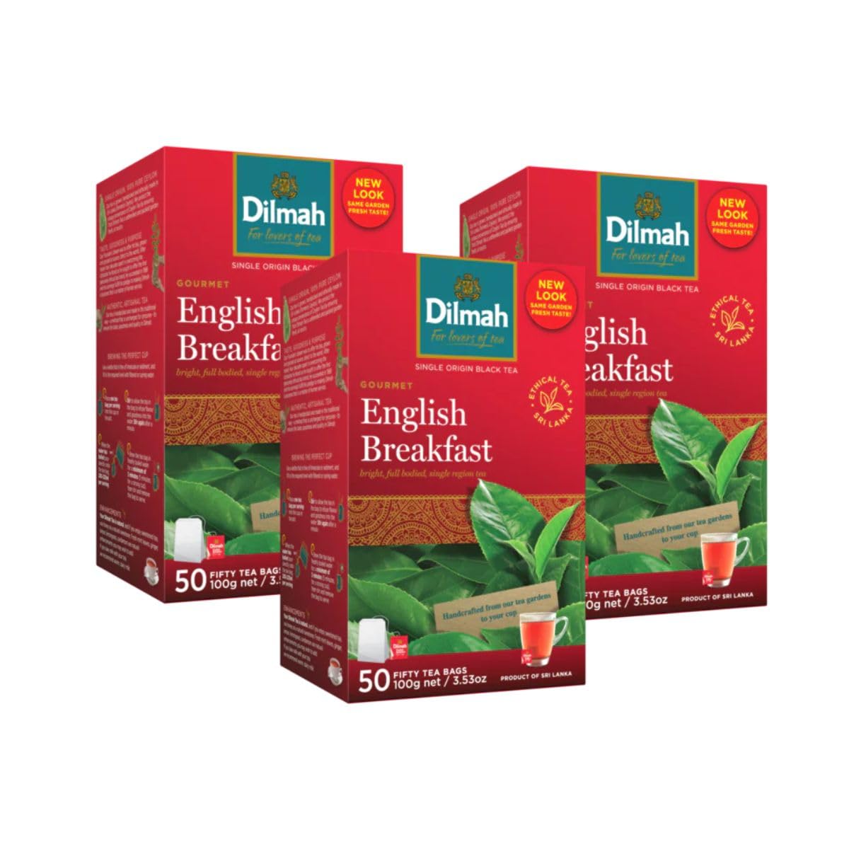Amazon.com : Dilmah English Breakfast - 150 tea bags - Robust Single ...