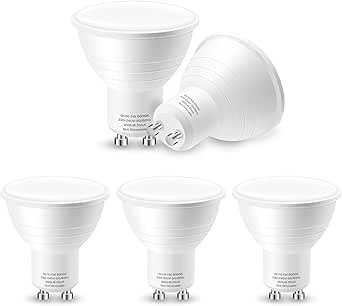 Eastiya GU10 LED 3000K blanc chaud 450 lumens Ampoules LED, angle de faisceau de 120° Lampes à ...
